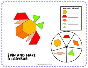 Insects Pattern 2D Shapes Blocks Math Activity Center – The Simplified ...