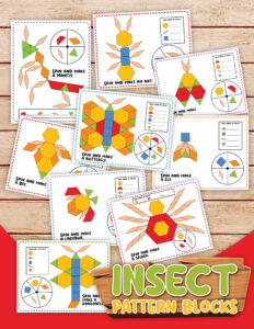 Insects Pattern 2D Shapes Blocks Math Activity Center – The Simplified ...