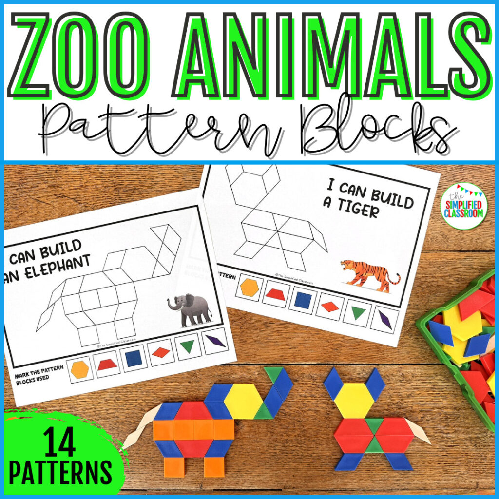 Printable Tangrams Activities Puzzles Mats Zoo Animal Pattern Blocks ...