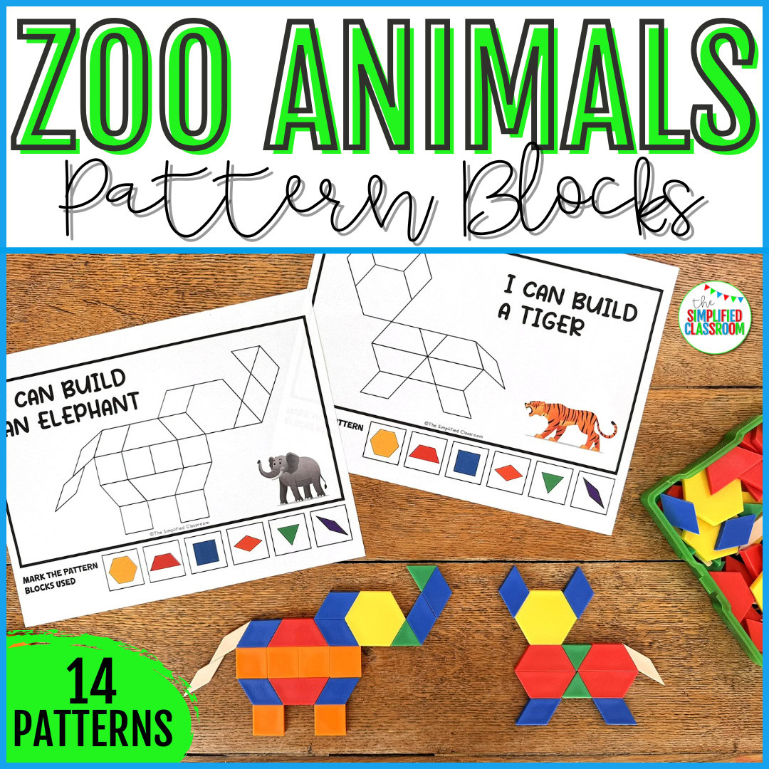 Printable Tangrams Activities Puzzles Mats Zoo Animal Pattern Blocks ...