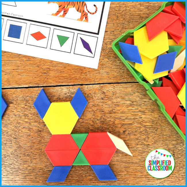 Printable Tangrams Activities Puzzles Mats Zoo Animal Pattern Blocks ...