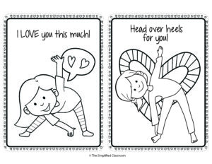Valentines Day Kids Yoga Pose Cards - The Simplified Classroom