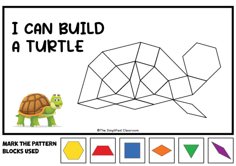 Zoo Animal Pattern Blocks Math Activity – The Simplified Classroom