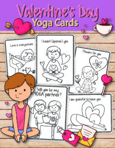 Valentines Day Kids Yoga Pose Cards - The Simplified Classroom