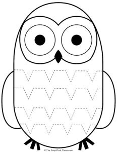 Owl Fine Motor Cutting and Tracing Activity Pages - The Simplified ...