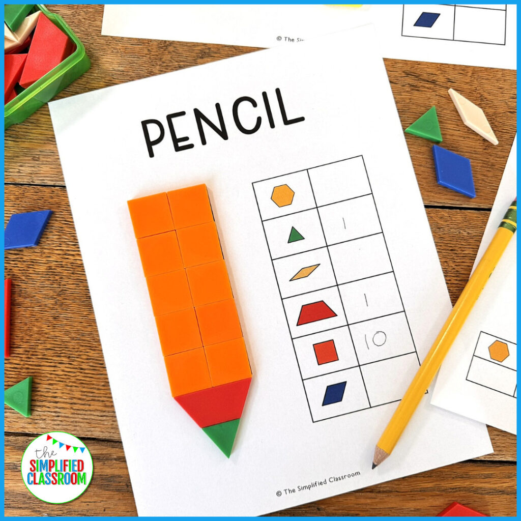 Back to School Pattern Blocks Templates Printable Tangrams Activities ...