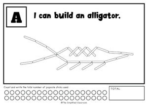 A to Z Animals of the Alphabet Popsicle Stick Center for Kindergarten ...