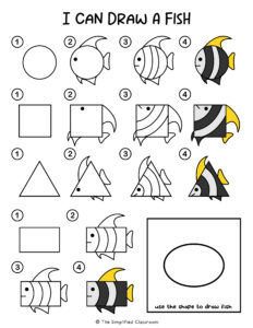 2D Shapes Animal Directed Drawing Activity - The Simplified Classroom