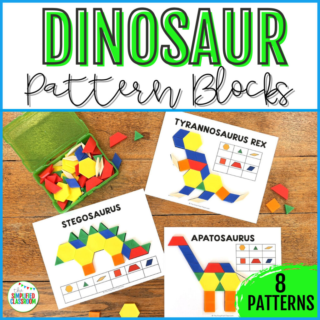 Pattern Block Mats Printable Tangrams Puzzles Dinosaur Pattern Blocks ...