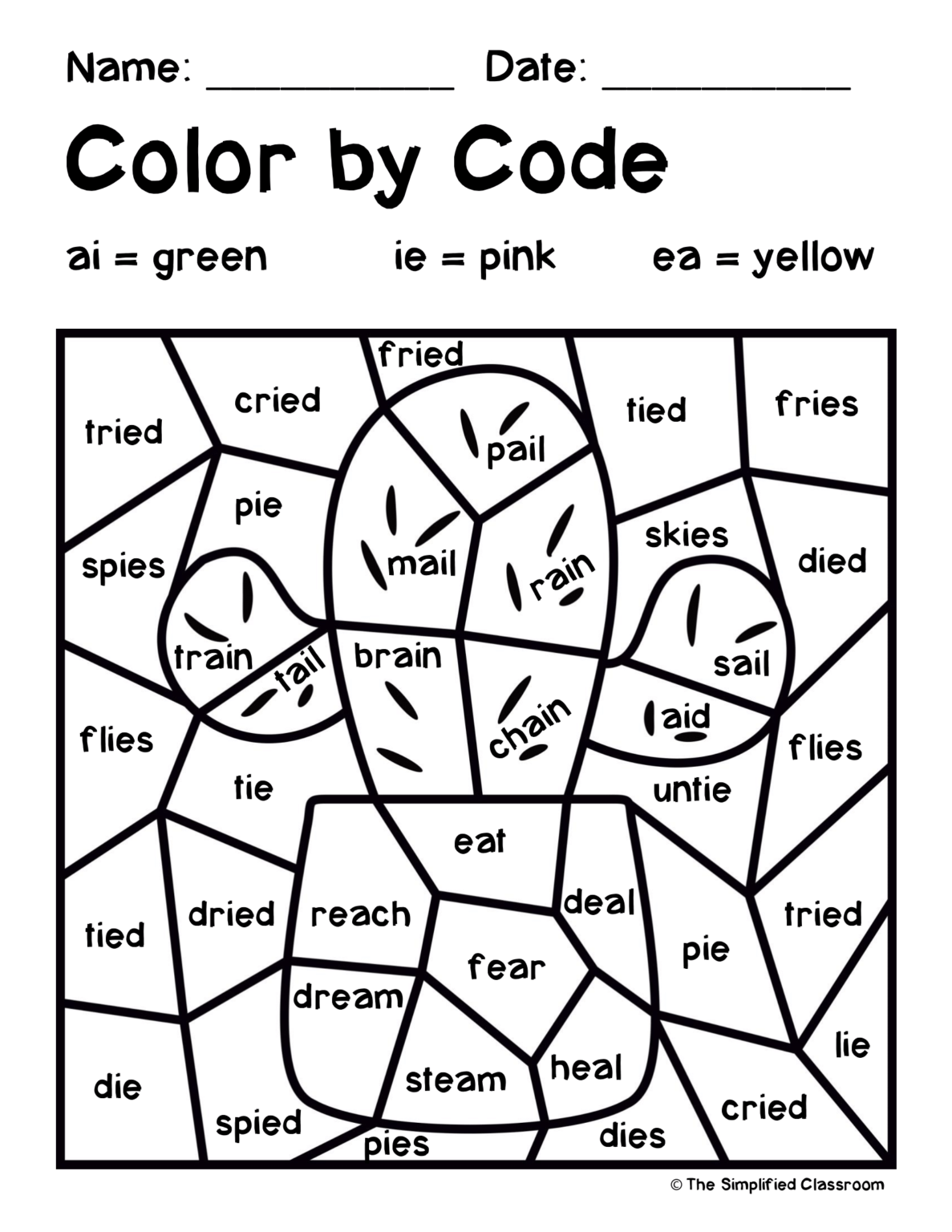 Color by Code Coloring Activities Cactus Cacti Vowel Teams - The ...