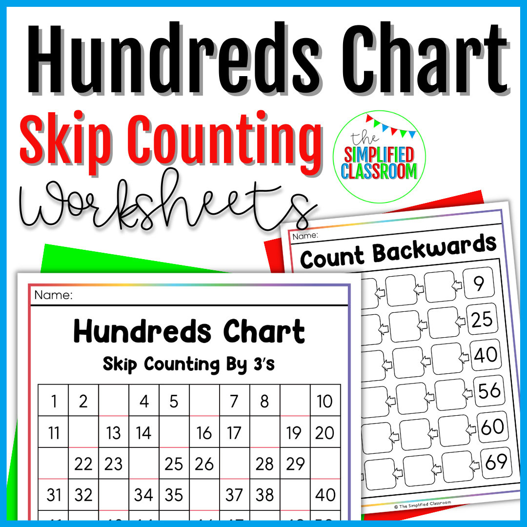 Hundreds Chart Skip Counting Worksheets and Extra Activities - The ...