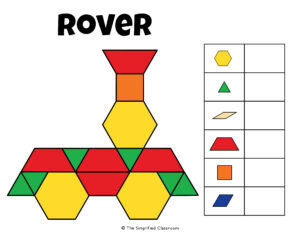 Outer Space Pattern Blocks Math Activity – The Simplified Classroom