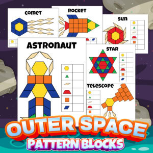 Outer Space Pattern Blocks Math Activity – The Simplified Classroom