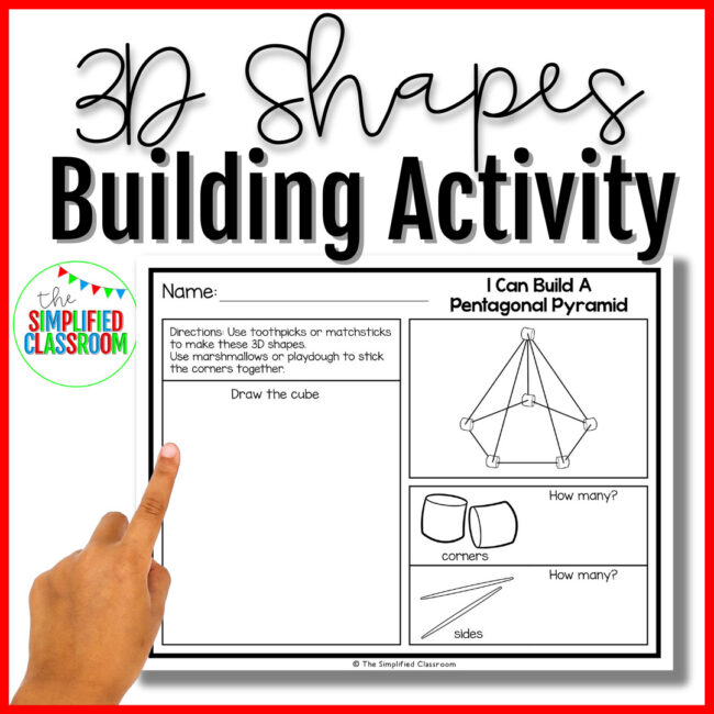 3D Shapes Building Activity - The Simplified Classroom