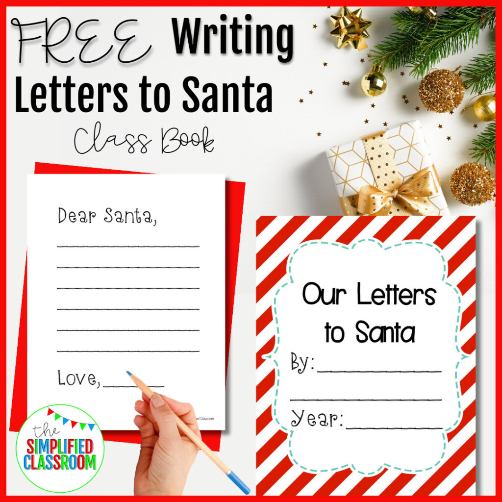 FREE Writing Letters to Santa Class Book - The Simplified Classroom