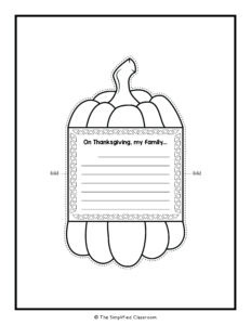 Thanksgiving Themed Writing Prompts - The Simplified Classroom