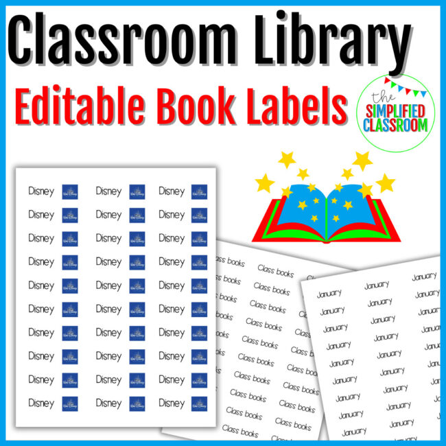 EDITABLE Classroom Library Book Labels - The Simplified Classroom