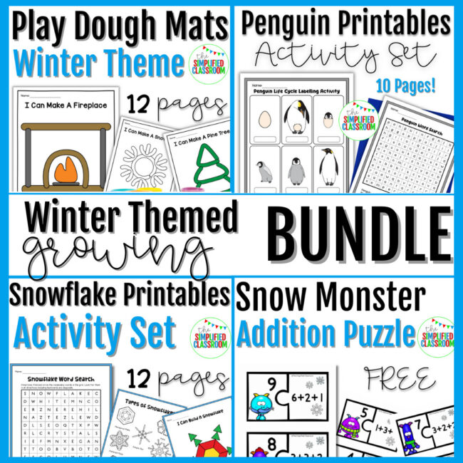 Bundle of Winter Themed Worksheets and Activities - The Simplified ...