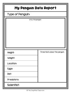 Penguin Printables Activity Set - The Simplified Classroom