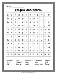 Penguin Printables Activity Set - The Simplified Classroom
