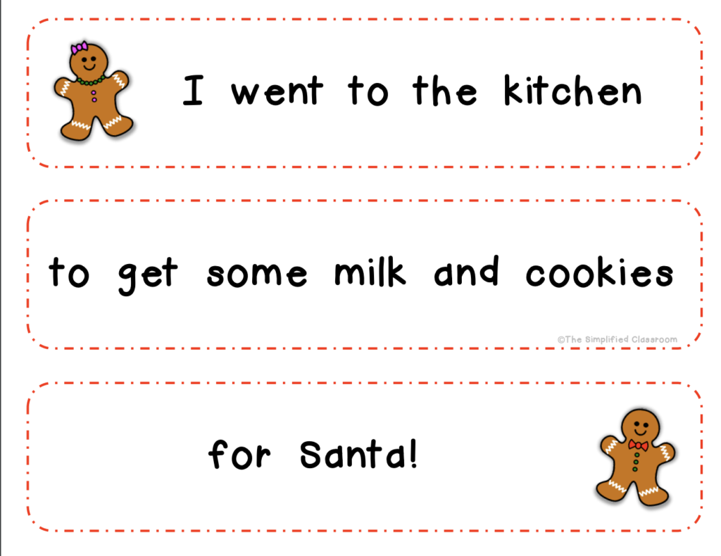 FREE Winter Build a Sentence Literacy Center with Gingerbread Man - The ...