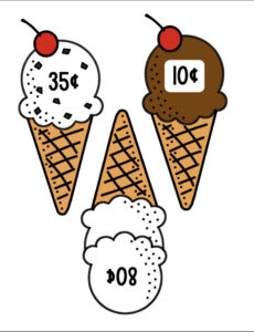 FREE Ice Cream Counting Money Matching Math Game - The Simplified Classroom