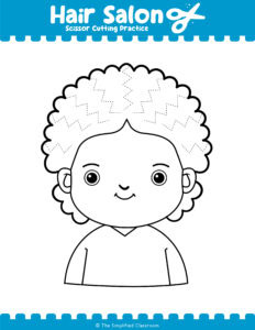 Hair Cutting Skills Fine Motor Skills Worksheets - The Simplified Classroom