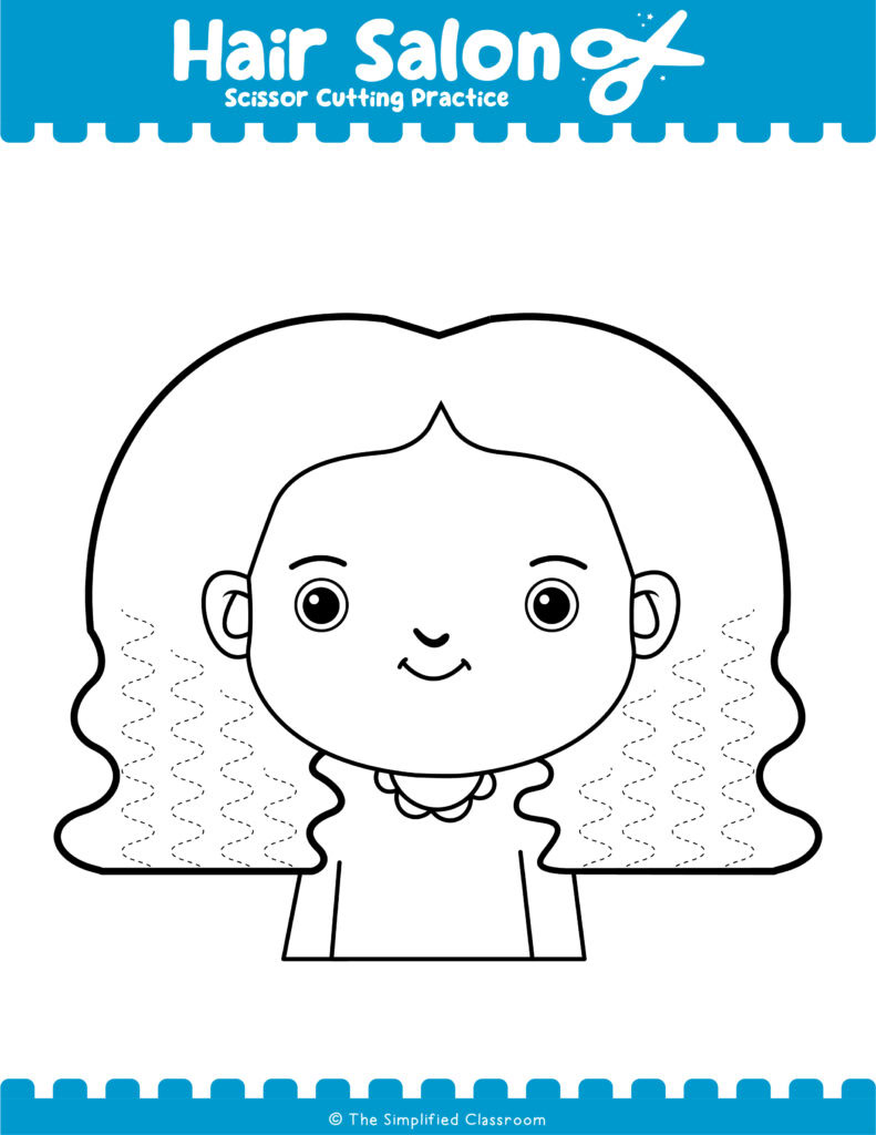 Hair Cutting Skills Fine Motor Skills Worksheets - The Simplified Classroom