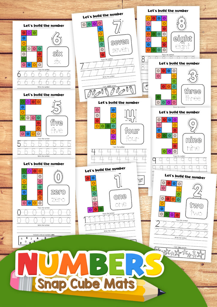 Snap Cube Number 1-20 Worksheets - The Simplified Classroom