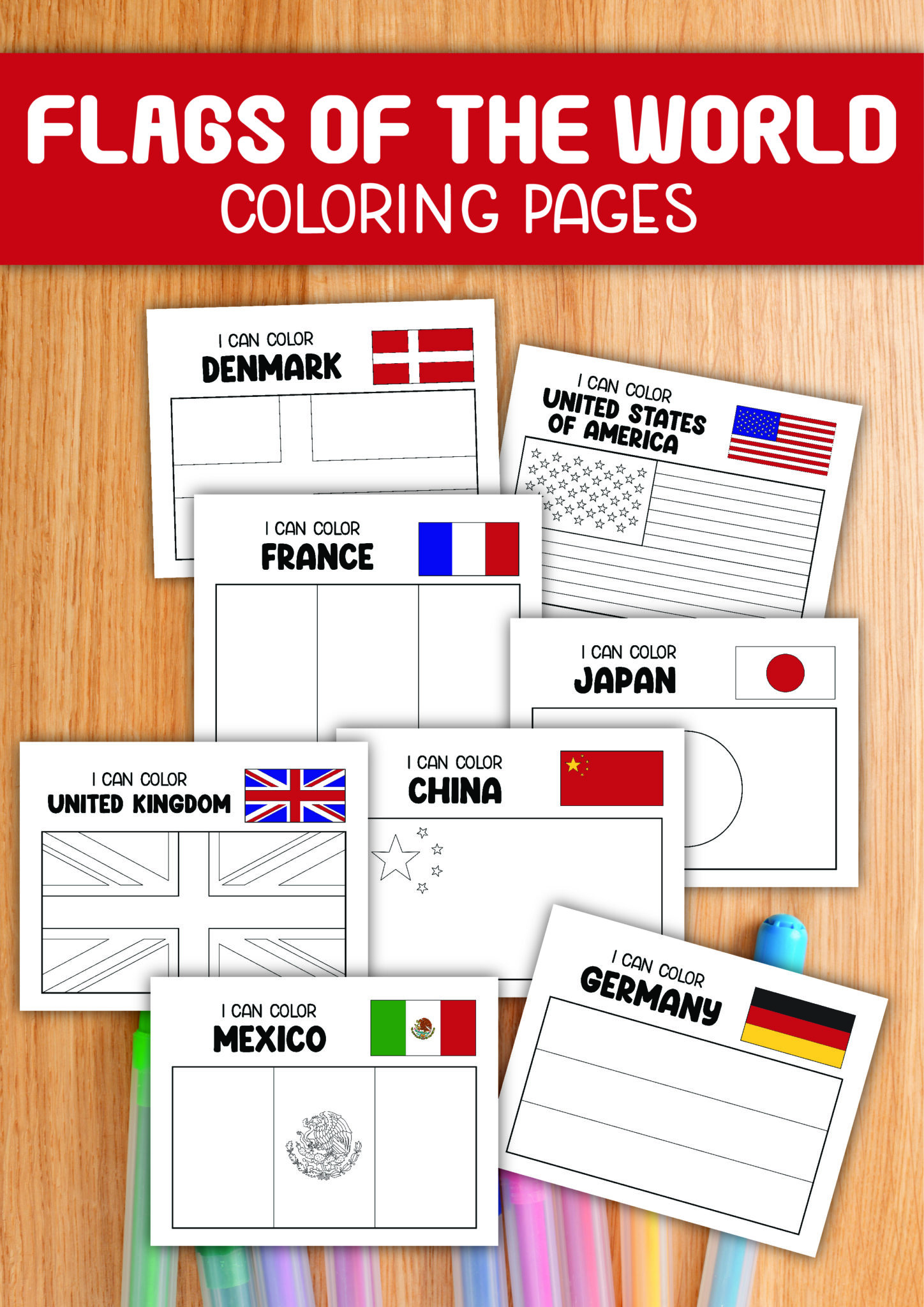 Flags of the World Coloring Pages - The Simplified Classroom