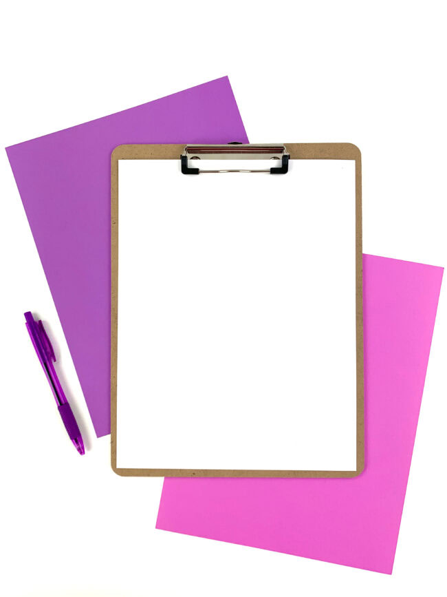 FREE Colorful Clipboard Flat Lay Mockups Stock Photos - The Simplified ...