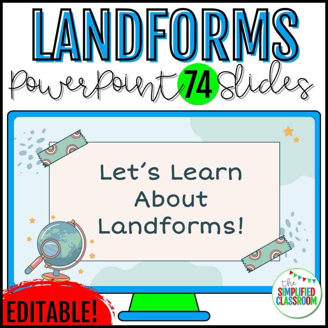 Landforms 1st 2nd 3rd Grade Geography Landforms & Landscapes Slides & Pictures - The Simplified ...