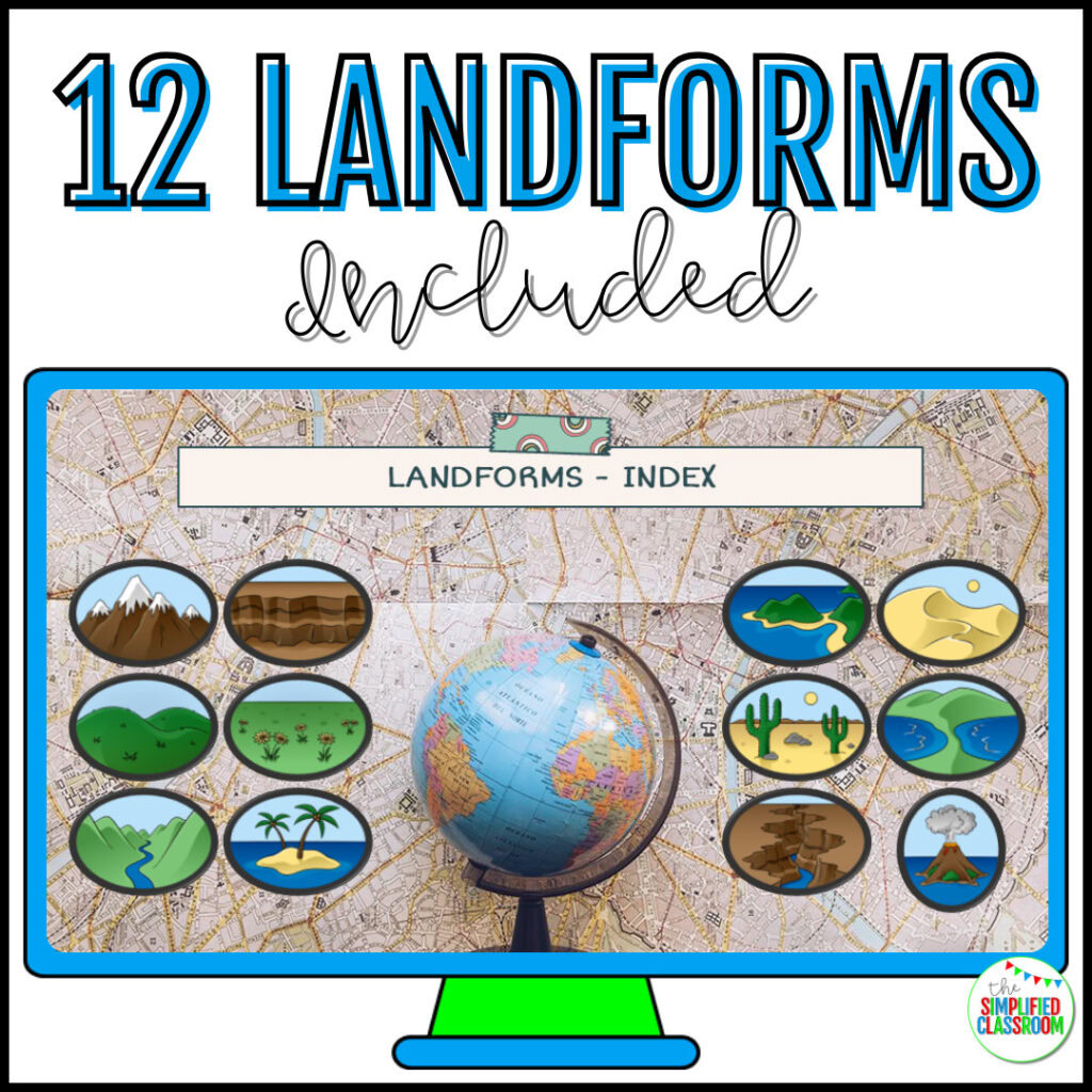 Landforms 1st 2nd 3rd Grade Geography Landforms & Landscapes Slides ...