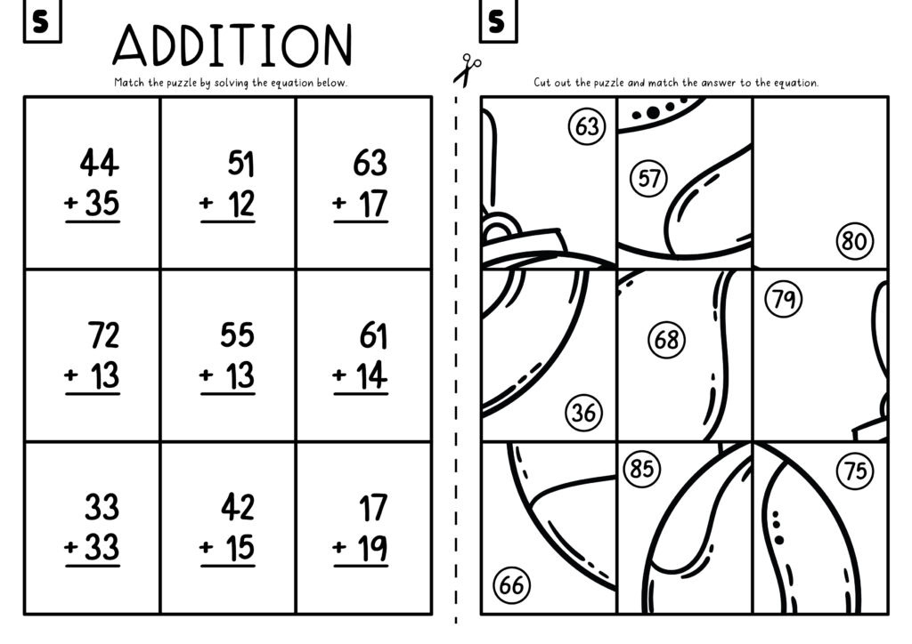 Christmas Mystery Addition Worksheets - The Simplified Classroom