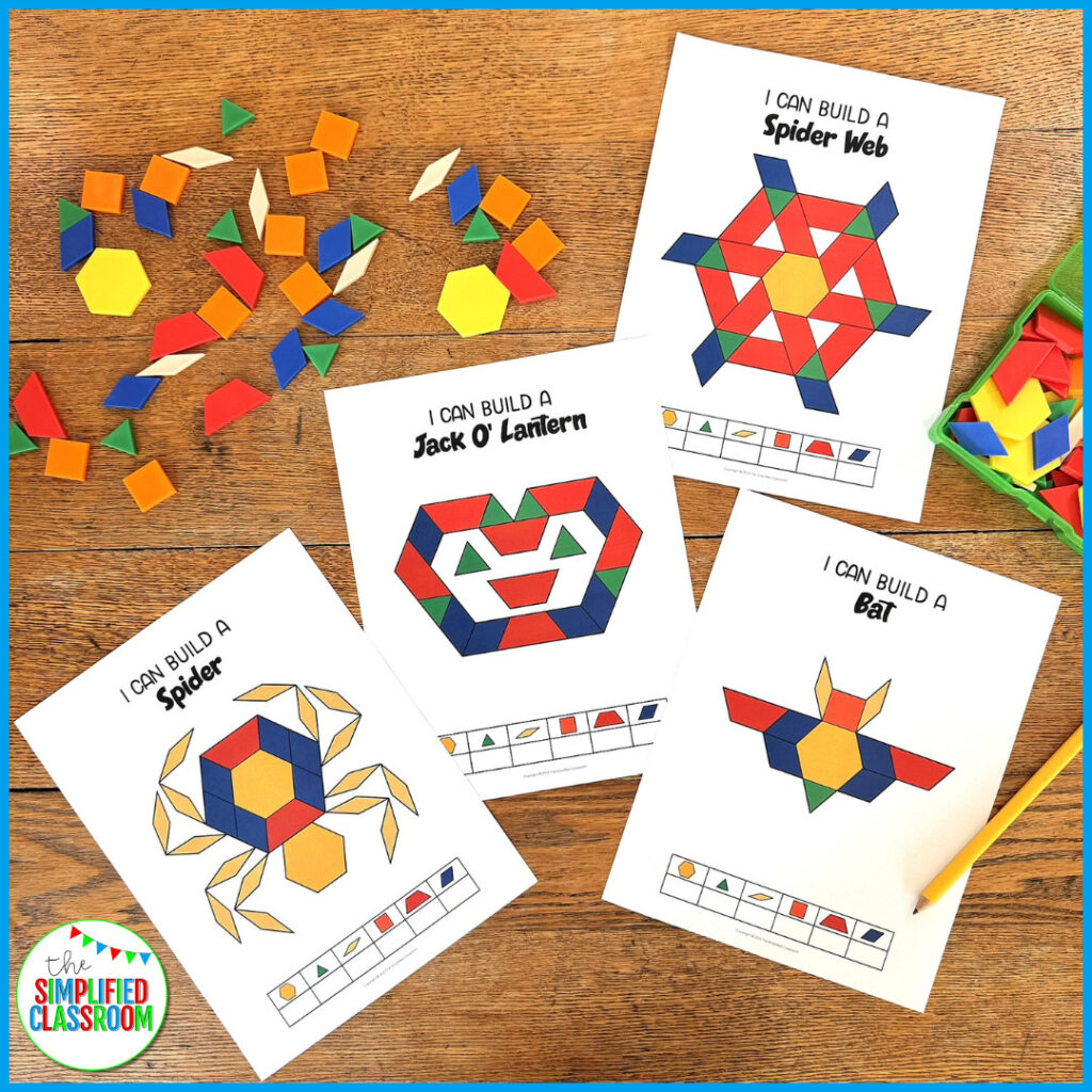 Halloween Tangrams Pattern Block Mats - Printable Templates, Activities ...