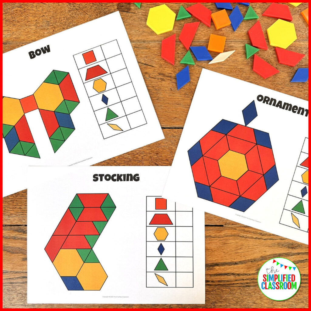 Christmas Tangrams Activities & Printable Tangrams Pattern Blocks Mats ...