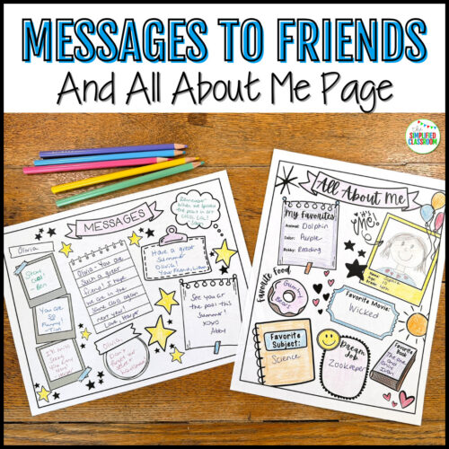 Yearbook Signing Pages Signature Autograph Messages Printables Class ...