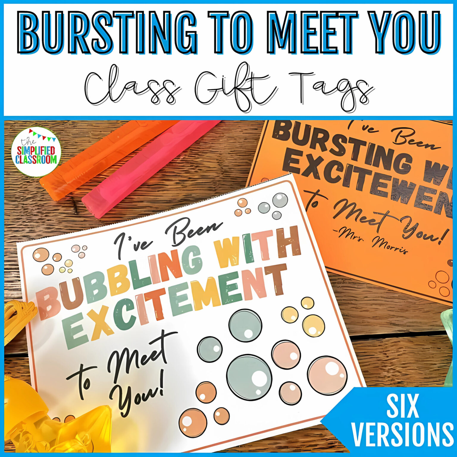 Bubbling With Excitement to Meet You Gift Tags – Bubble-Themed ...