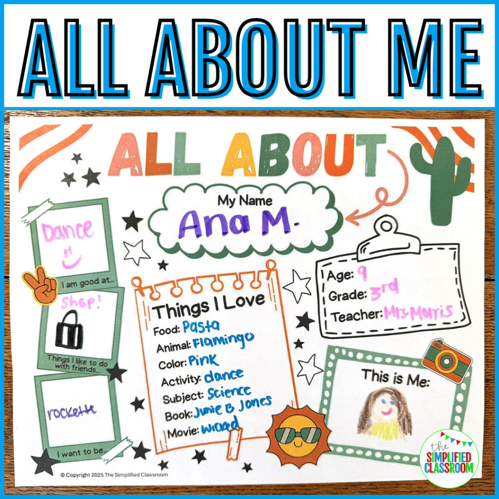 All About Me Student Survey – Questionnaire & Information Sheet - The ...