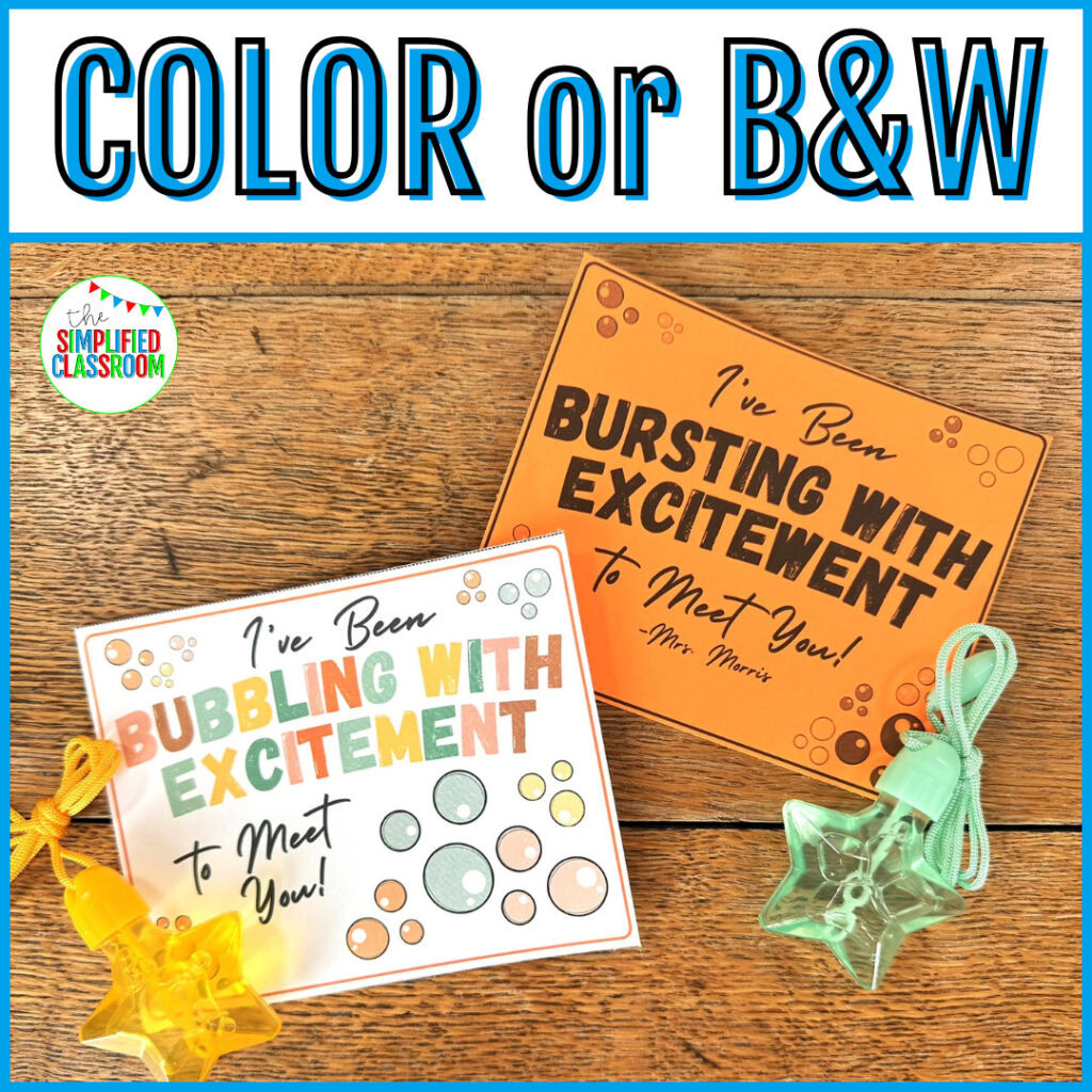 Bubbling With Excitement to Meet You Gift Tags – Bubble-Themed ...