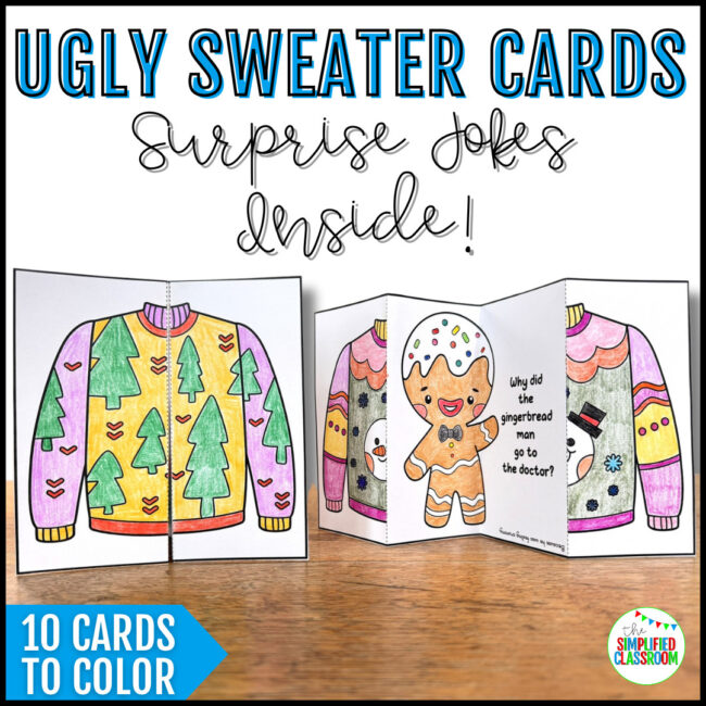 Festive Ugly Sweater Coloring Pages for Kids Fun Christmas Activity ...
