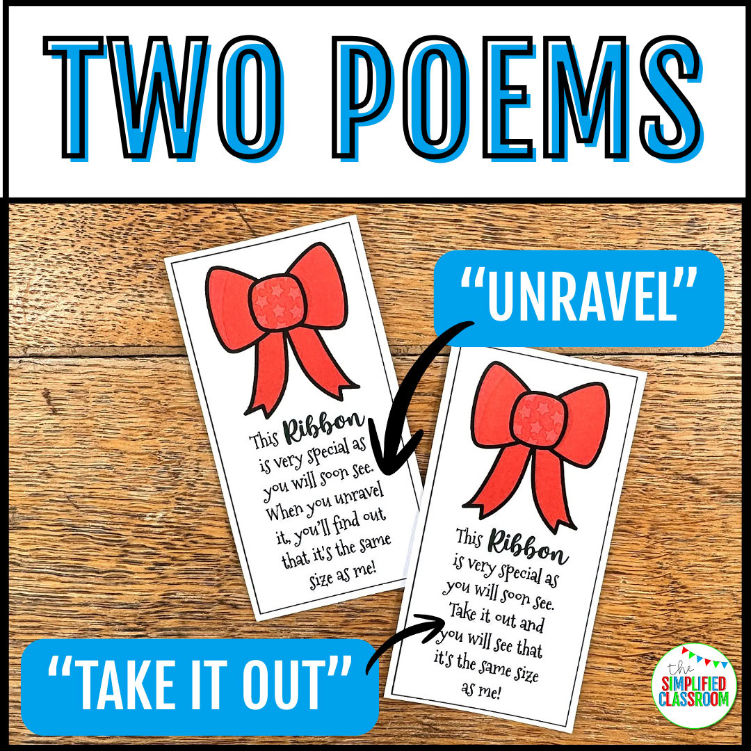 Ribbon Height Ornament Tag & Poem Christmas Parent Gift Craft for ...