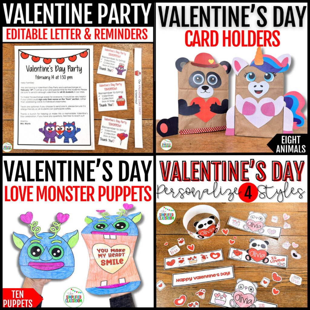 Valentines Day Party Letter Editable Class Valentine Exchange Template ...