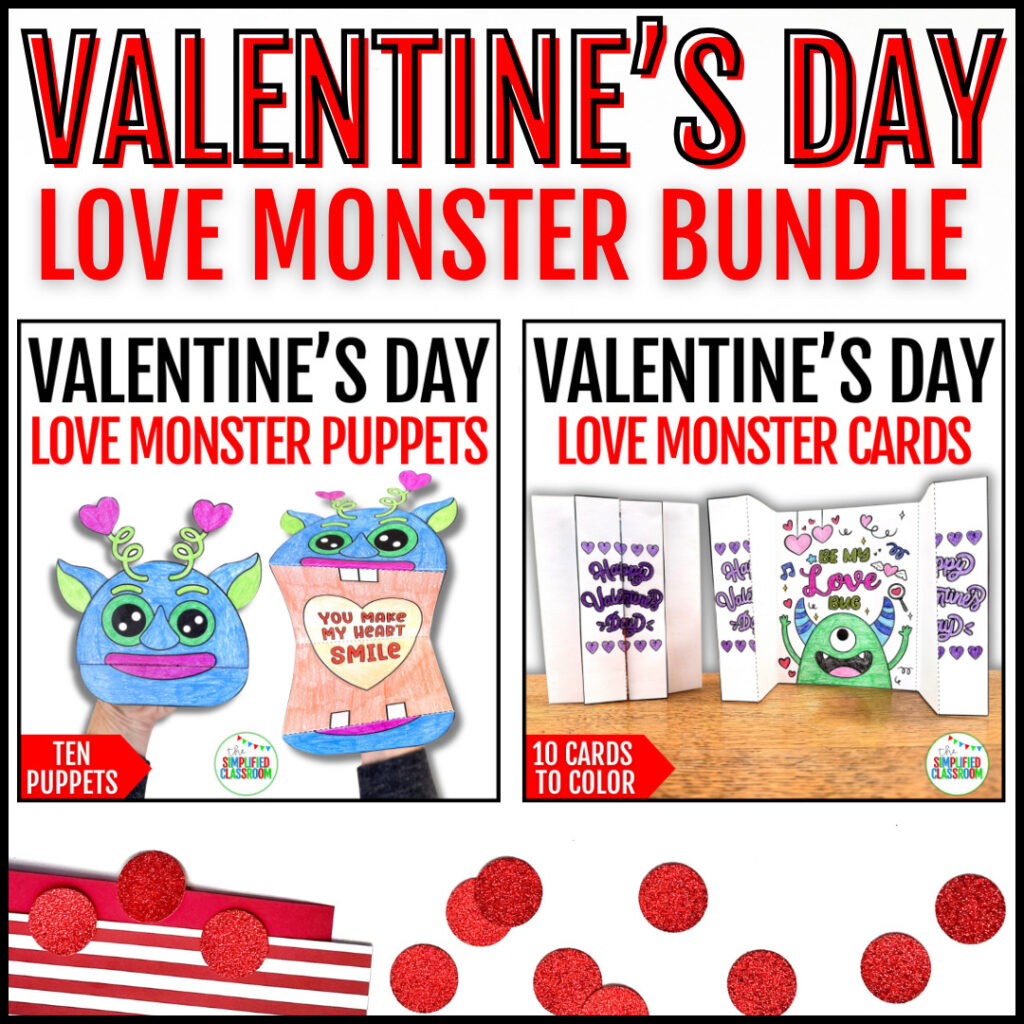 Love Monster Coloring Pages Printable Valentine Coloring Cards for Kids ...