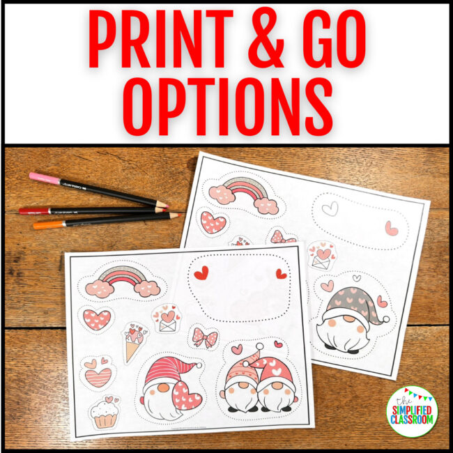 Gnome Valentine’s Day Bag Cute Classroom Valentine Craft - The ...
