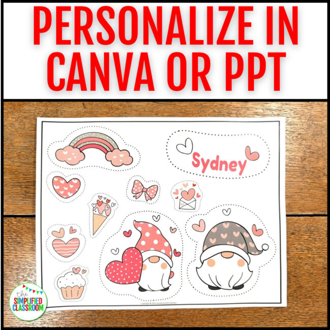 Gnome Valentine’s Day Bag Cute Classroom Valentine Craft - The ...