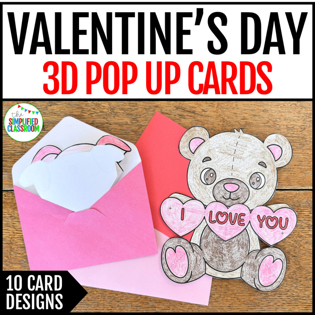 Valentine’s Day Coloring Card Fun Printable Classroom Valentines - The ...