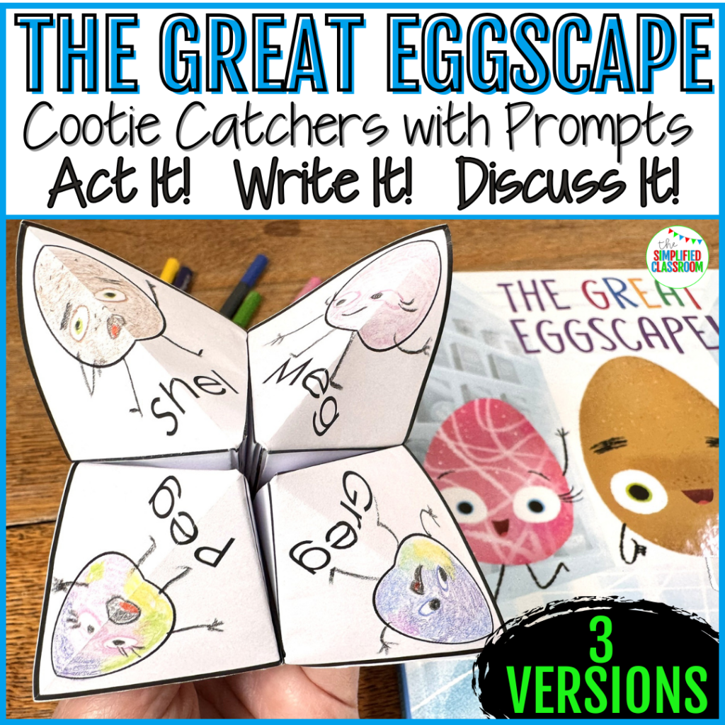Cootie Catcher Easter Literacy – The Great Eggscape Craft and Writing ...