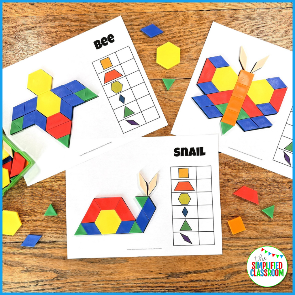 Spring Tangrams – Easter Pattern Block Mats and Tangram Mat Templates ...